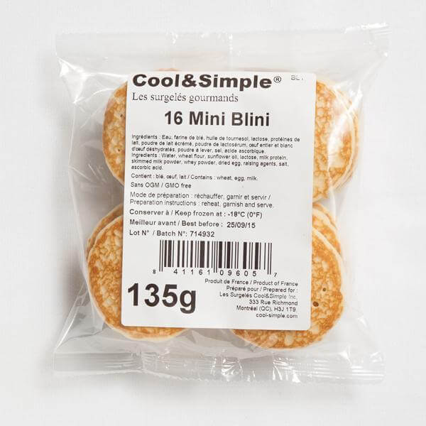 Mini blinis | Surgelés gourmands | Cool&Simple